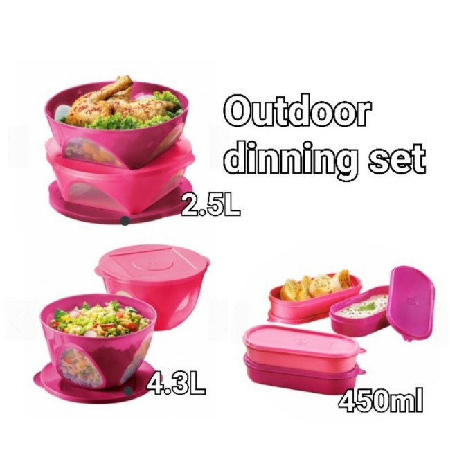 Tupperware Outdoor Dining Bowl Set OR Ezy Oval Keeper - 450ml OR 1.5L ...