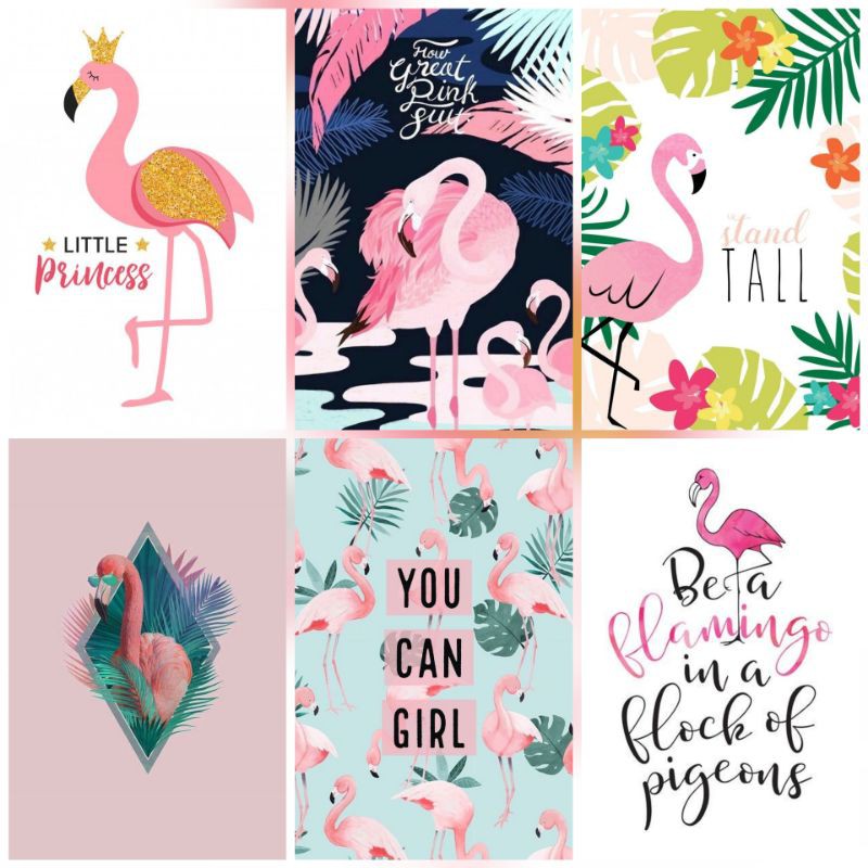 FLAMINGGO Theme Wall Home Decor A4 SIZE LAMINATED | Shopee Malaysia