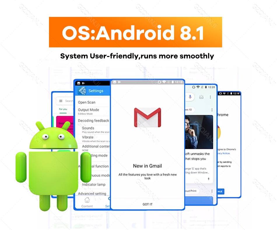 Android 8 1 Data Collector Pda Rugged Terminal Portable 1d 2d Honeywell Barcode Scanner Reader
