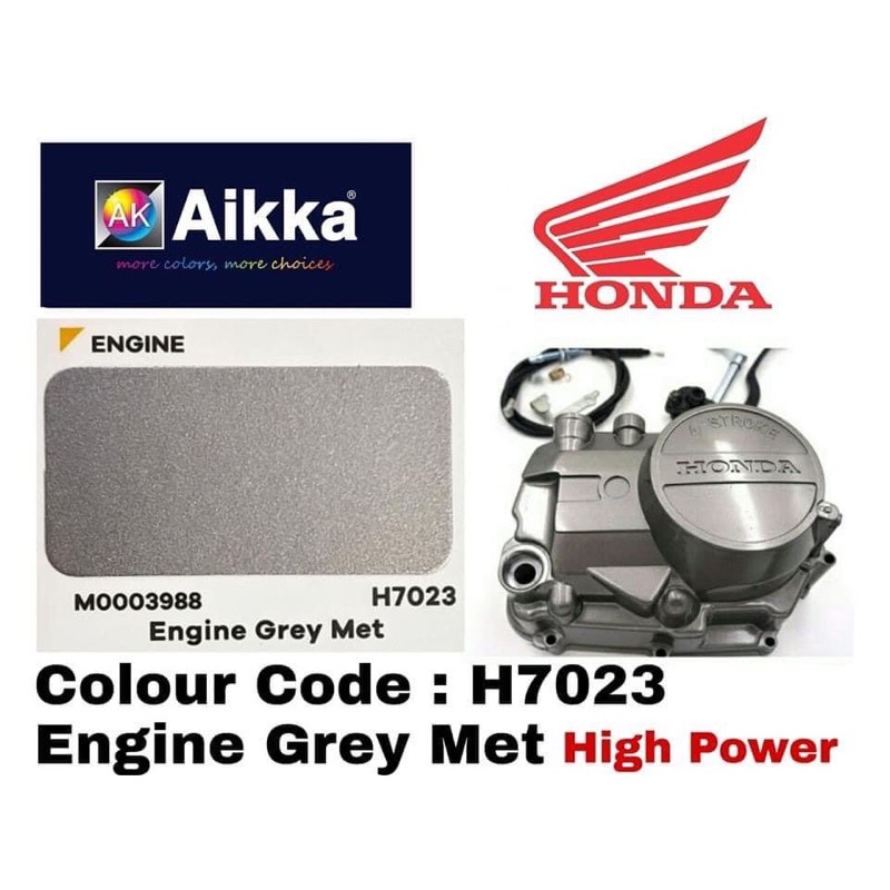 HONDA ENGINE GREY MET H7023 Cat Motor Kulit Engine 2k Aikka DIY Aerosol ...