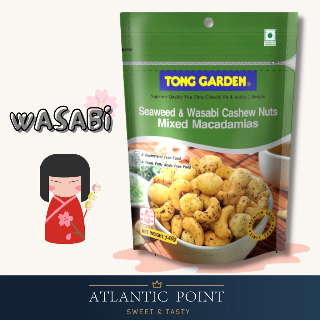 Tong Garden 130g Seaweed & Wasabi Cashew Nuts Mixed Macadamias - Gajus ...