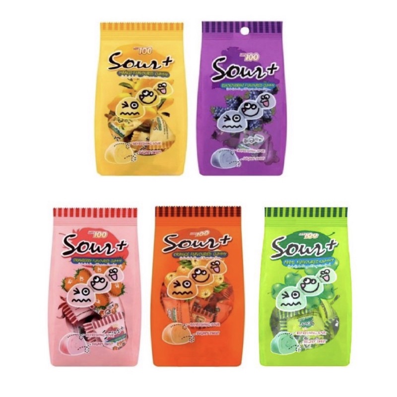 LOT 100 Sour Plus Gummy 100g (Adsorted) | Shopee Malaysia