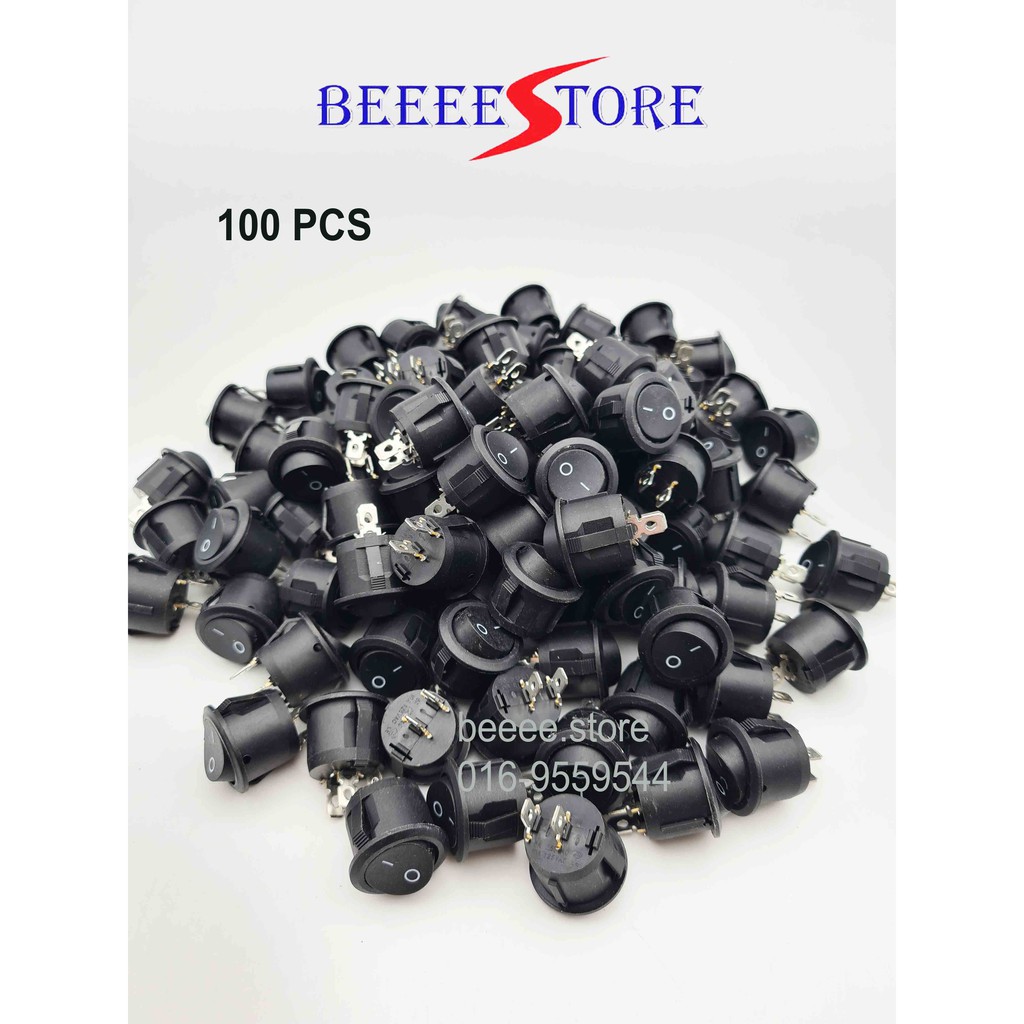 KCD1-105 Diameter 16.5mm 3A/250VAC Round Boat Rocker Switch On-Off Snap ...