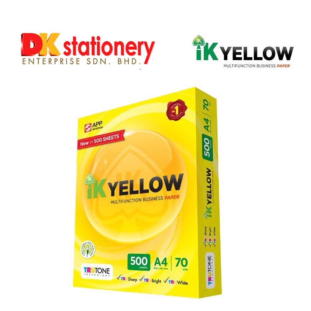 Ik Yellow A4 Copier Paper 70Gsm 450's / 500's | BLC A4 Copier Paper ...