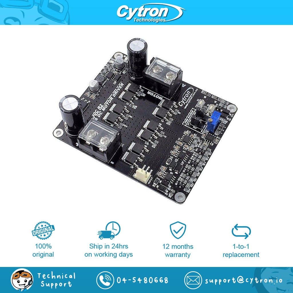 Cytron Motor Driver 30A (Max 80A) 5-30V for Automation Robotic 3.3 ...
