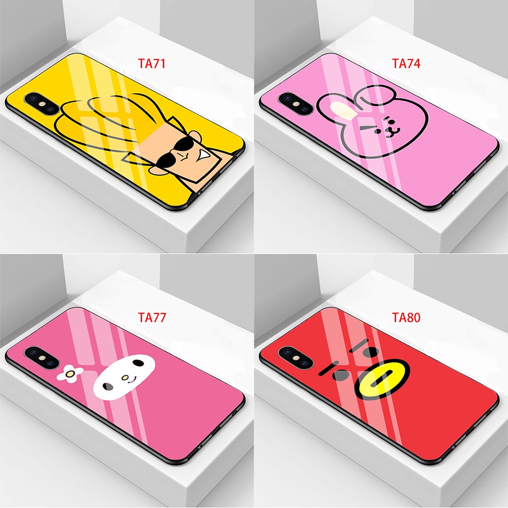 Tempered Glass Case iP Cartoon Face A Series For Iphone SE 2020 / 8S ...