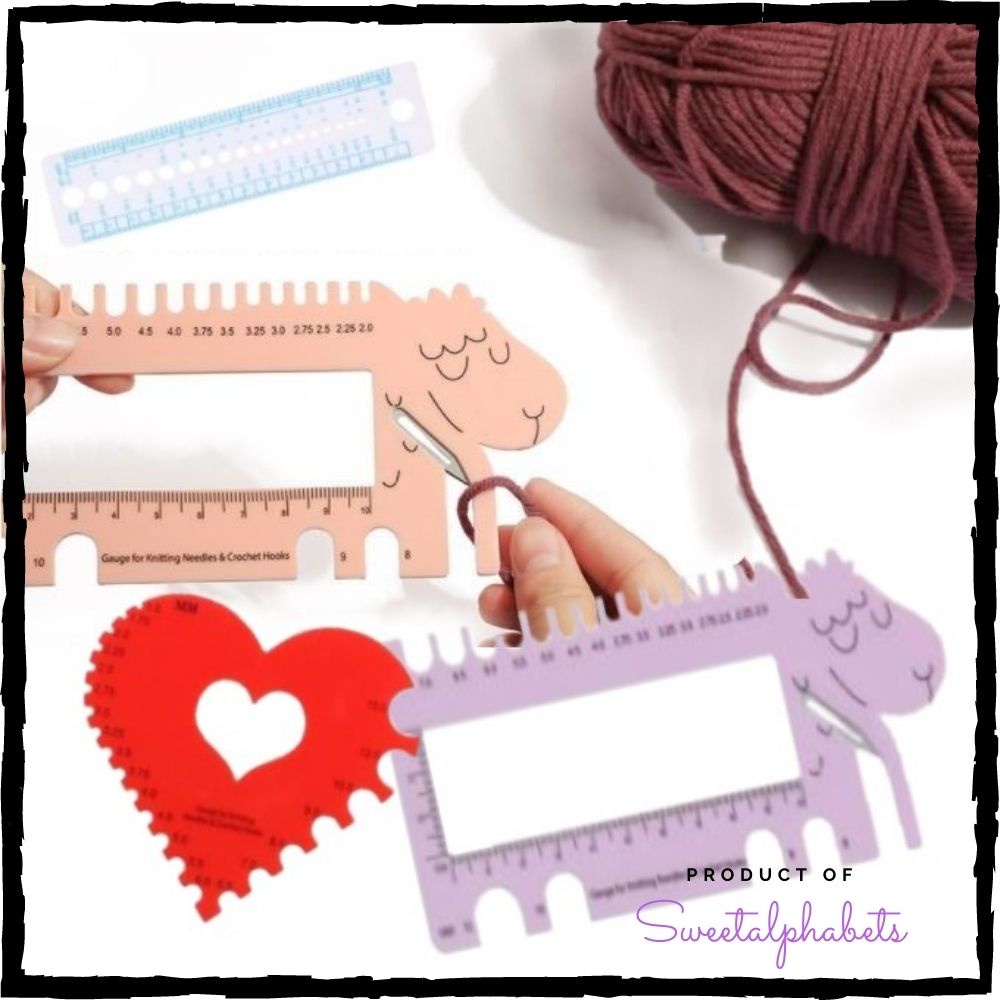 SA Knitting Gauge Yarn Hook Thickness Checker Needle Size Check Tools ...