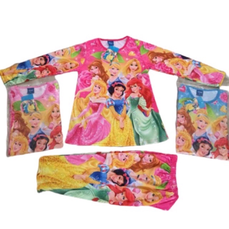 Girl Long Sleeve Shirt Cartoons Princess Set Snow White , Cinderella ...