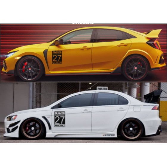 RAYS ENGINEERING RACING RACE NUMBER CAR STICKER SIDE DOOR MYVI VIOS ...