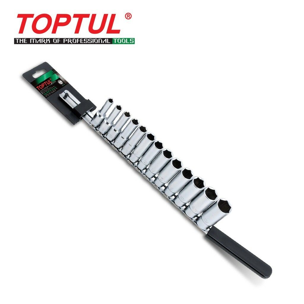 TOPTUL 13PCS 3/8"DR. 6PT Deep Socket Rail Set Metric GAAQ1311 | Shopee ...