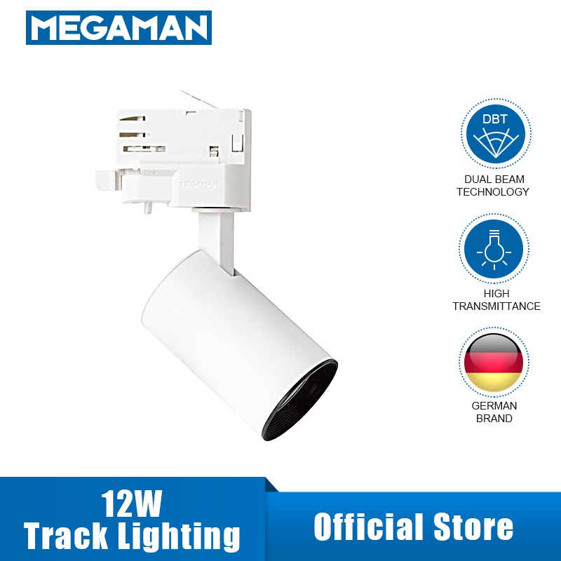 Megaman LED Tracklight spotlights 12W 24D/36D Zoom ceiling or rail lamp ...