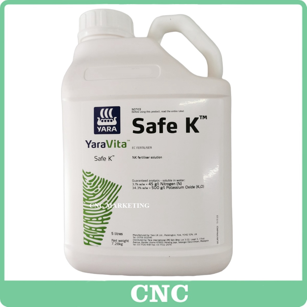 5L YaraVita Safe K Foliar Fertiliser Yara Vita SafeK Baja Foliar ...