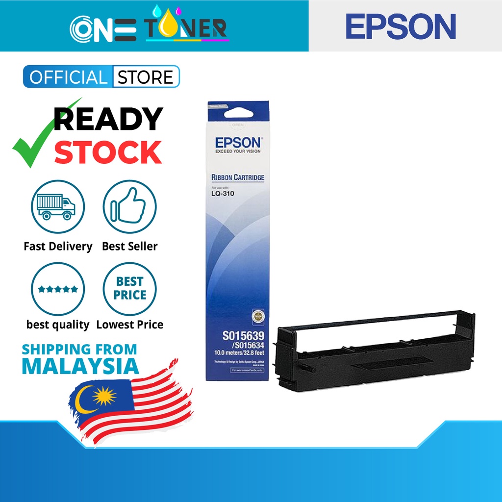 OFFICIAL ORIGINAL EPSON LQ310 Ribbon | 10Unit [EPS SO15639] | Shopee ...