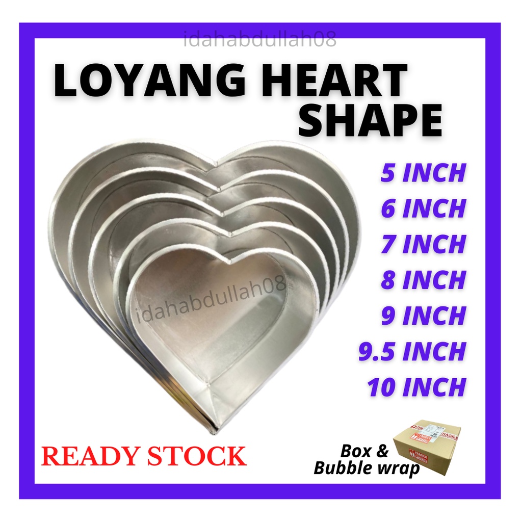 Acuan Loyang Heart Shape Loyang Bentuk Hati Loyang Love Mould Heart Tin ...