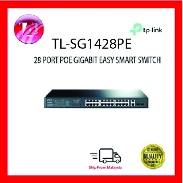 TP-LINK TL-SG1428PE 28-PORT POE GIGABIT EASY SMART SWITCH (**Limited ...