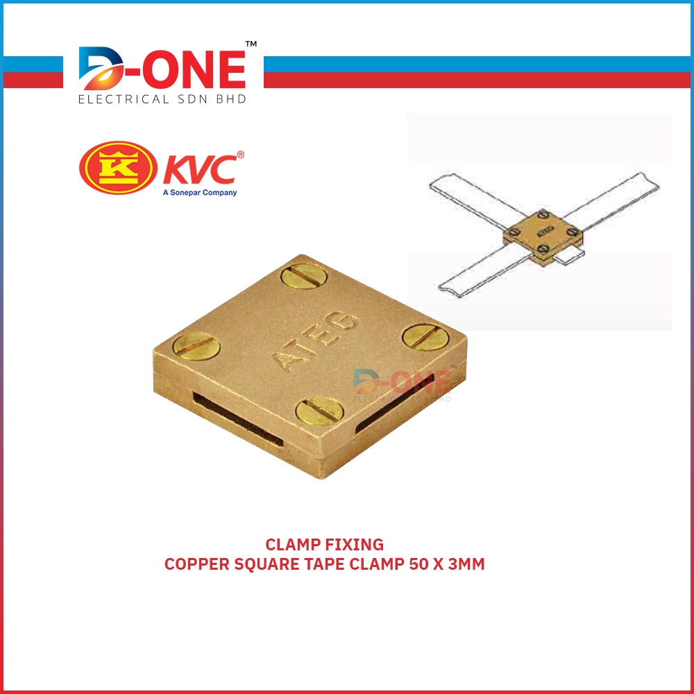 EARTHING AND LIGHTNING PROTECTION-STG 503-COPPER SQUARE TAPE CLAMP 50 X ...