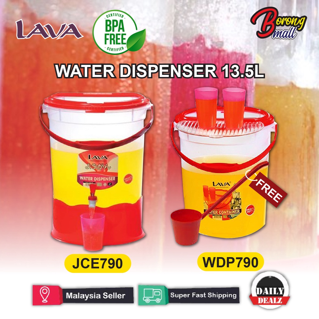 LAVA Water Dispenser 13.5L WDP790 with Pipe & Base/ JCE790 with Ladle ...