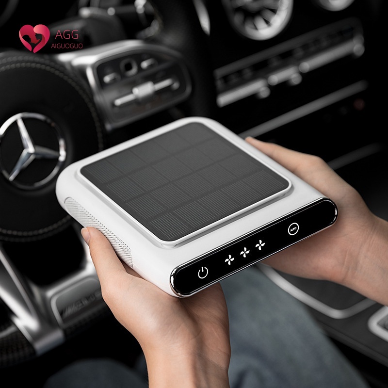 Ready Stock Car Air Purifier Smart Solar Car Negative Ion Display ...