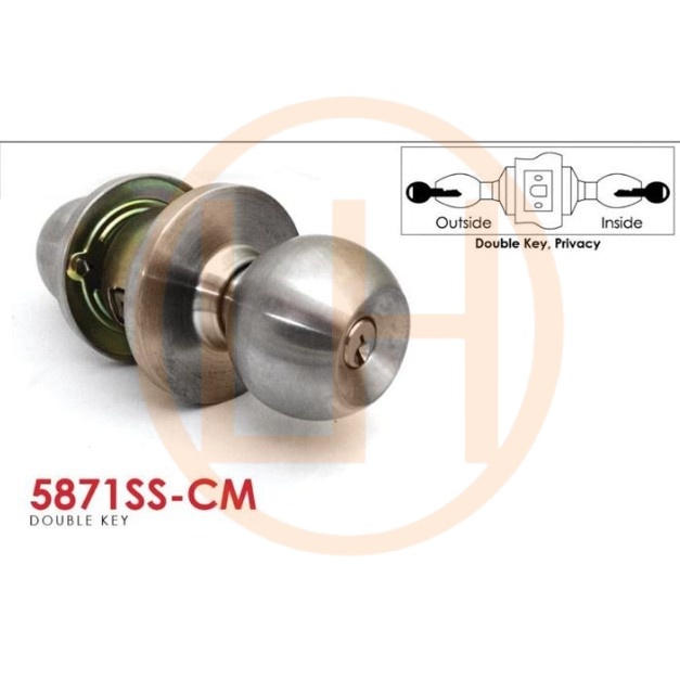 Hard Lock Double Key Cylinder Lock - 5871SS-CM | Shopee Malaysia