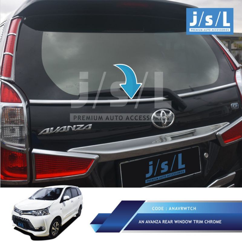 Grand All New Avanza List JSL Rear Glass/Rear Window Trim Chrome ...