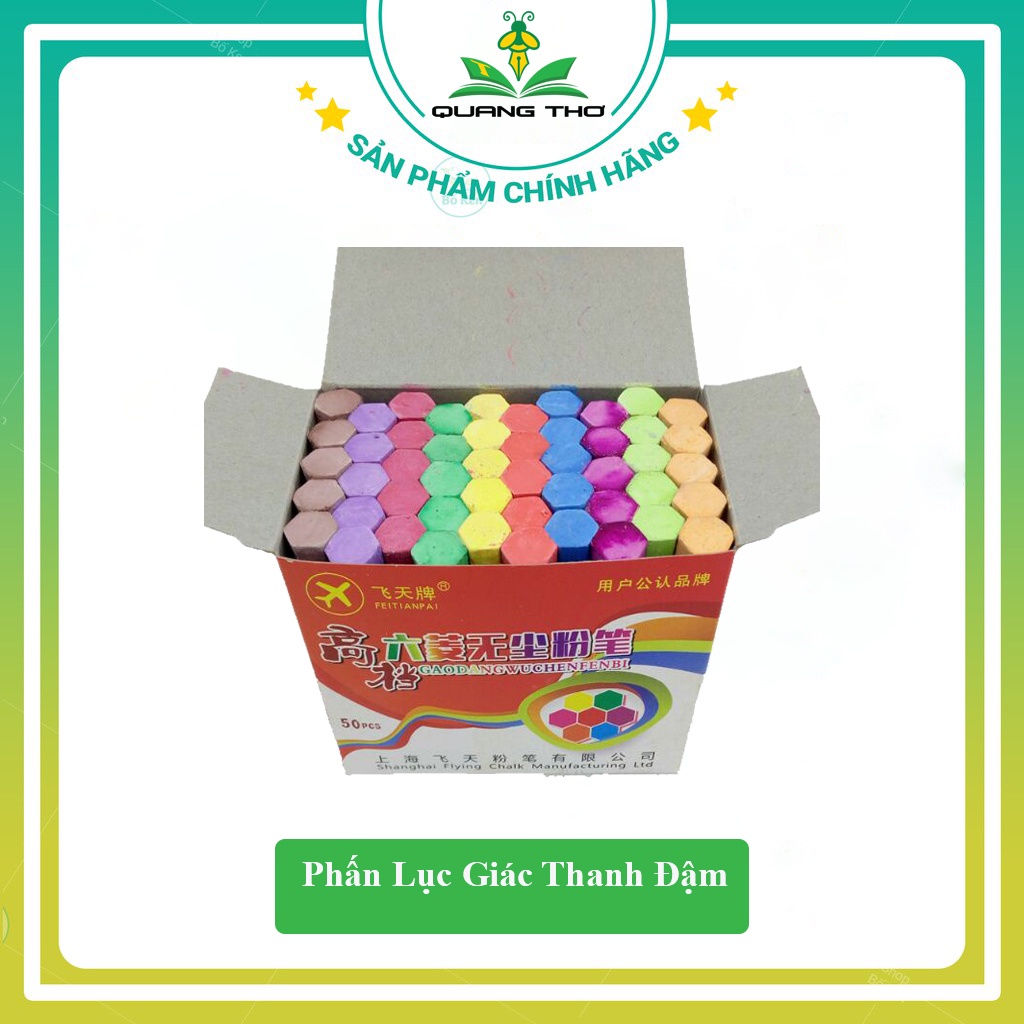 Hexagonal chalk, large box of 50 tablets for writing on the board ...