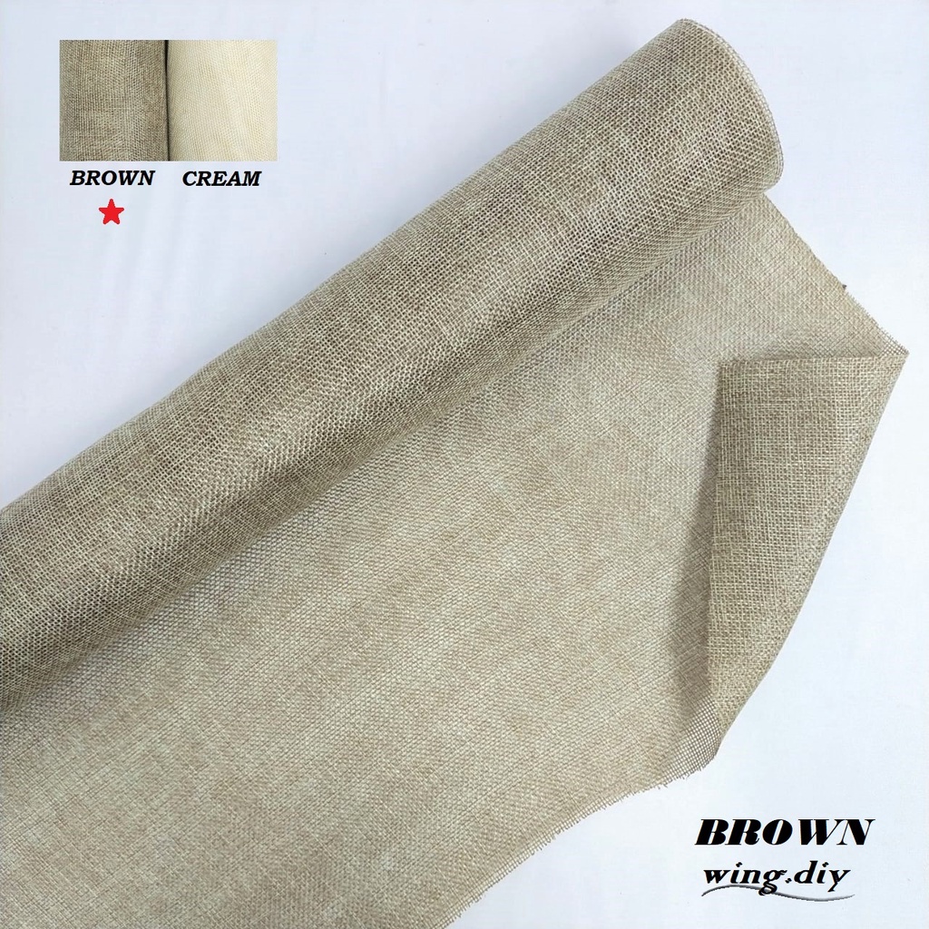 (48CM X 5YARDS +-) GUNNY CLOTH TEXTILE ROLL / JUTE BURLAP CLOTH ...