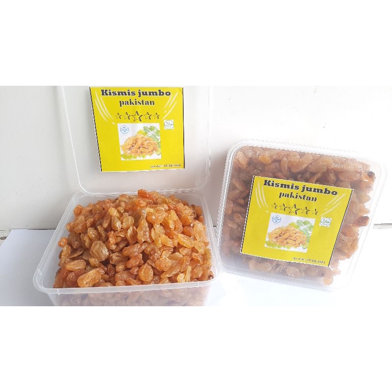 Sweet non-seed Pakistani jumbo raisins 1kg [mica packaging] | Shopee ...