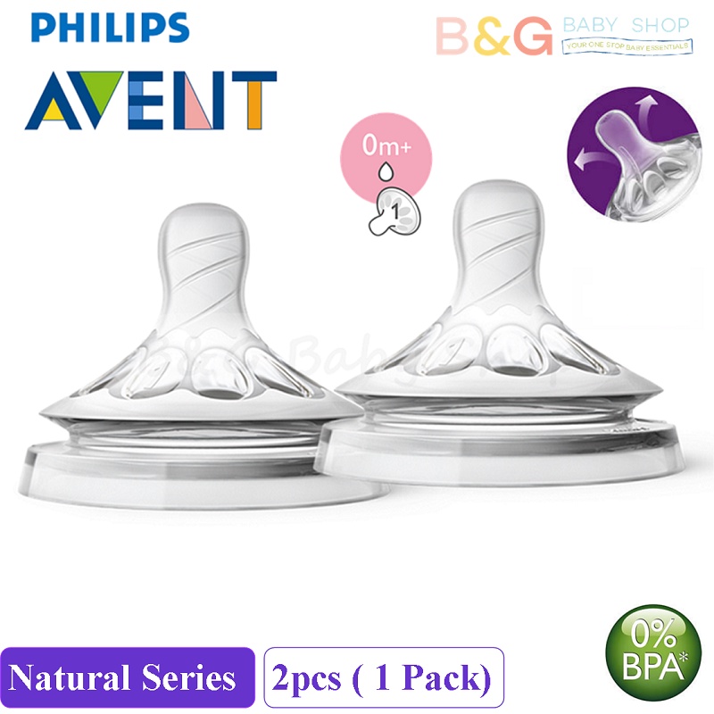 Philips Avent Natural Baby Milk Feeding Bottle Teat Nipple Puting Botol ...