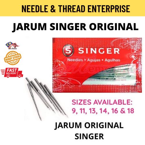 JARUM SINGER ORIGINAL / ORIGINAL SINGER NEEDLE ( READY STOCK) | Shopee ...