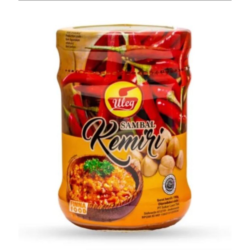[Ready To Eat] Uleg Sambal Pedas / Ijo /Bawang / Rawit FINNA 190g (Jar ...