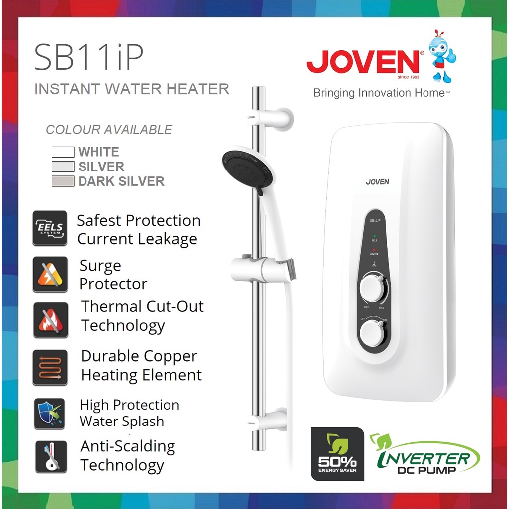 JOVEN SB11iP Water Heater With DC Booster PUMP / Shower Heater / Pemanas Air Mandi | Shopee Malaysia