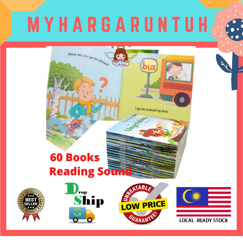 (60 Books Per Set) Kids Early Learning Story Books Full Color Coated ...
