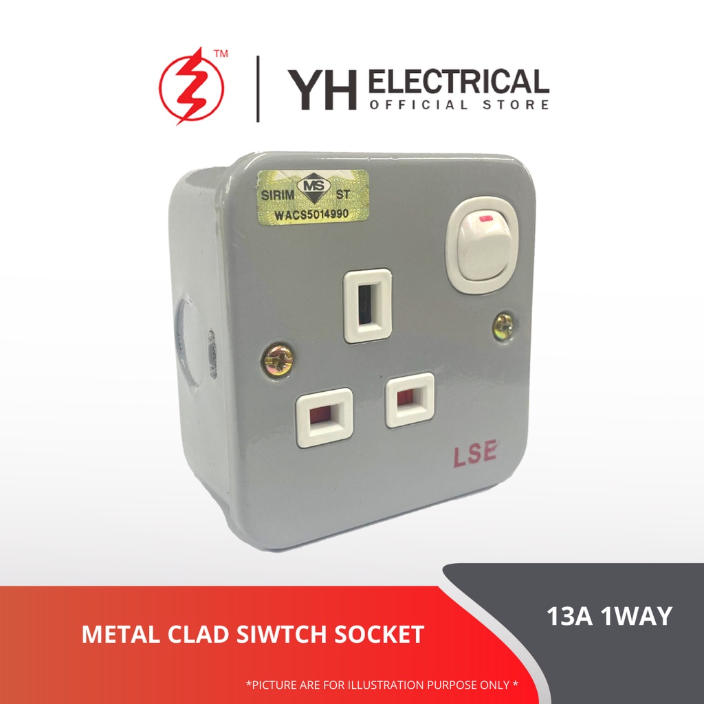 LSE SIRIM 13A SINGLE METAL CLAD DOUBLE METAL CLAD SWITCH SOCKET ...
