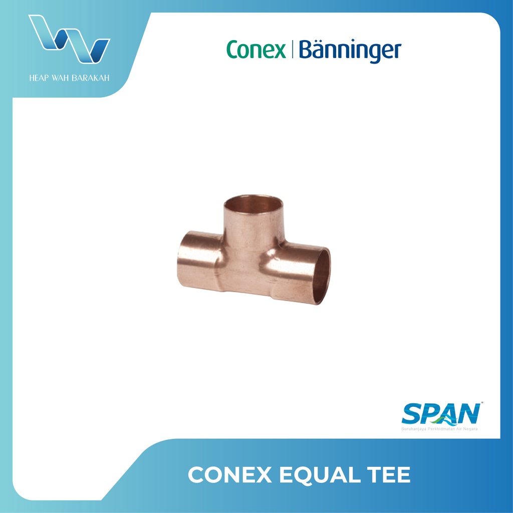 CONEX COPPER TEE FITTING (15MM - 28MM) (SPAN CERTIFIED) | Shopee Malaysia