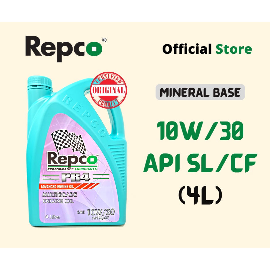 Repco PR4 10W/30 API SL CF Multigrade Engine Oil (4L) | Shopee Malaysia