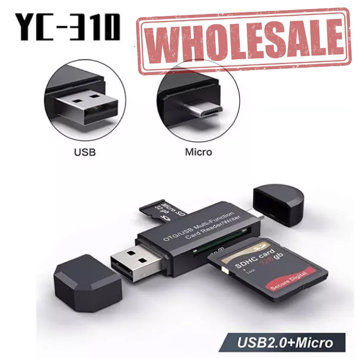 Multifunction USB Memory Card Reader High Speed Micro USB OTG to USB 2. ...