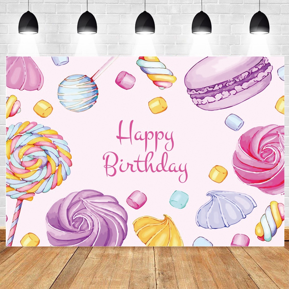 Candy Theme Birthday Backdrop Photography Welcome To Candyland Baby Boy ...