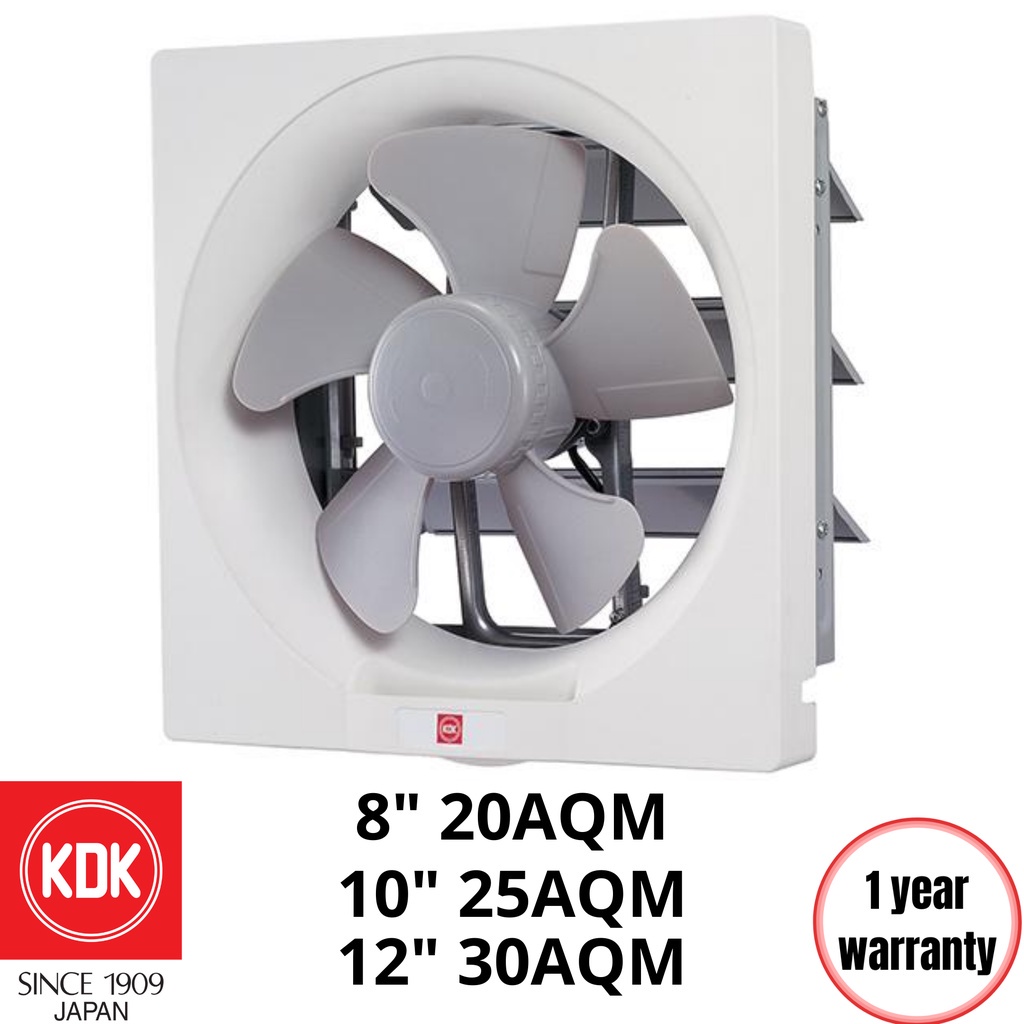 KDK/MINLITE Wall Exhaust Fan | 8" / 10" / 12" | 20AQM8 / 25AQM7 ...