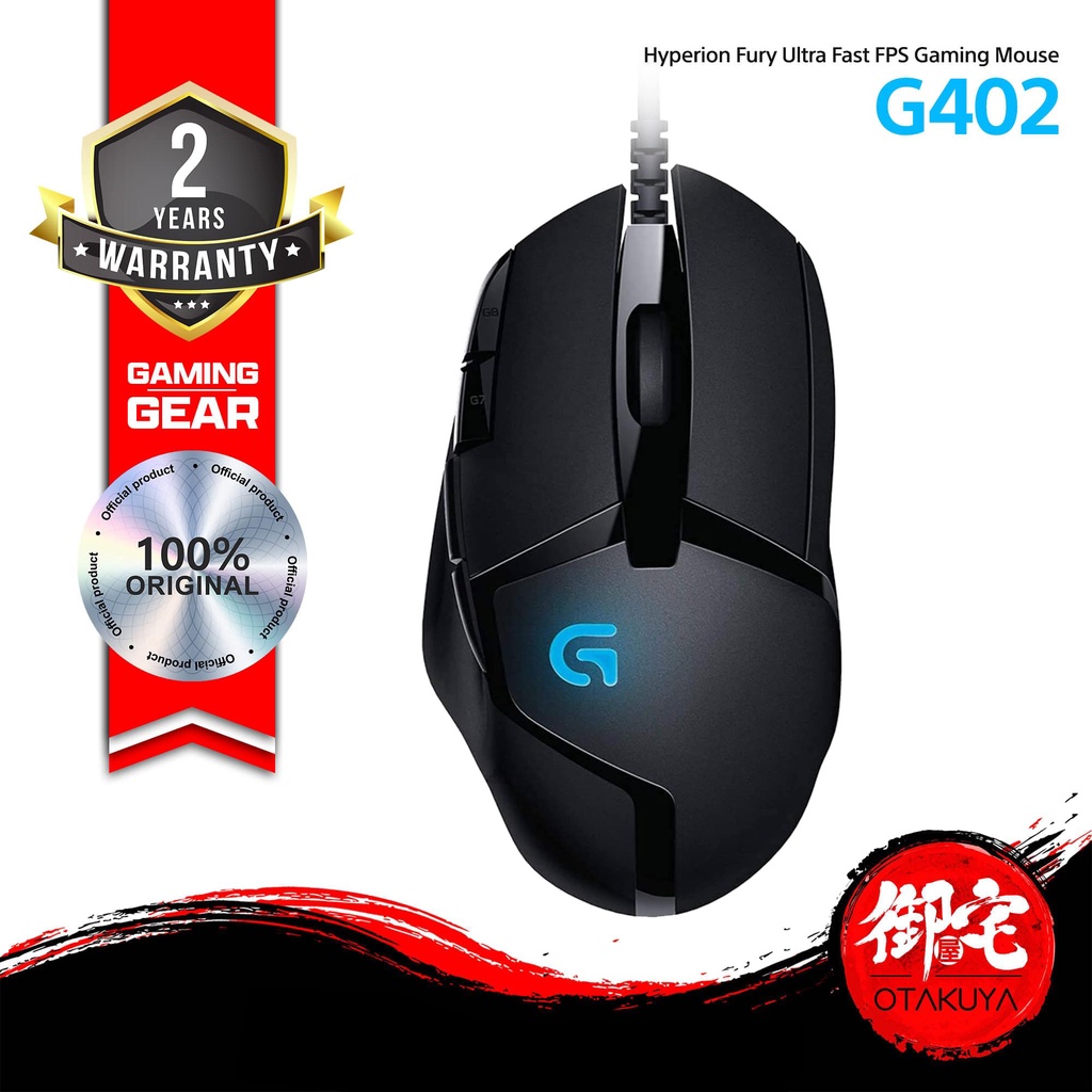 Logitech G402 Hyperion Fury Wired Ultra Fast FPS Gaming Mouse 4000DPI ...