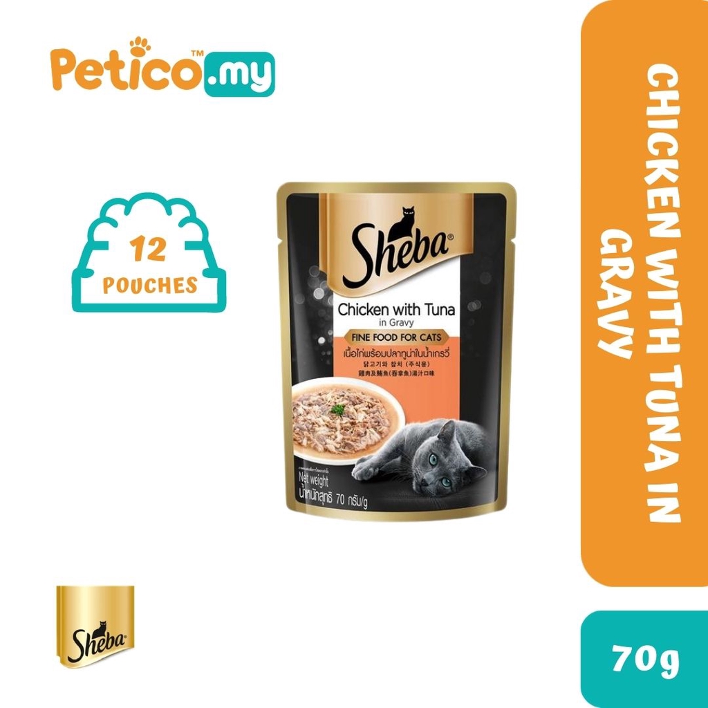 Sheba Pouch Tuna 70g Pouch Wet Cat Food x12 | Makanan Kucing Basah ...