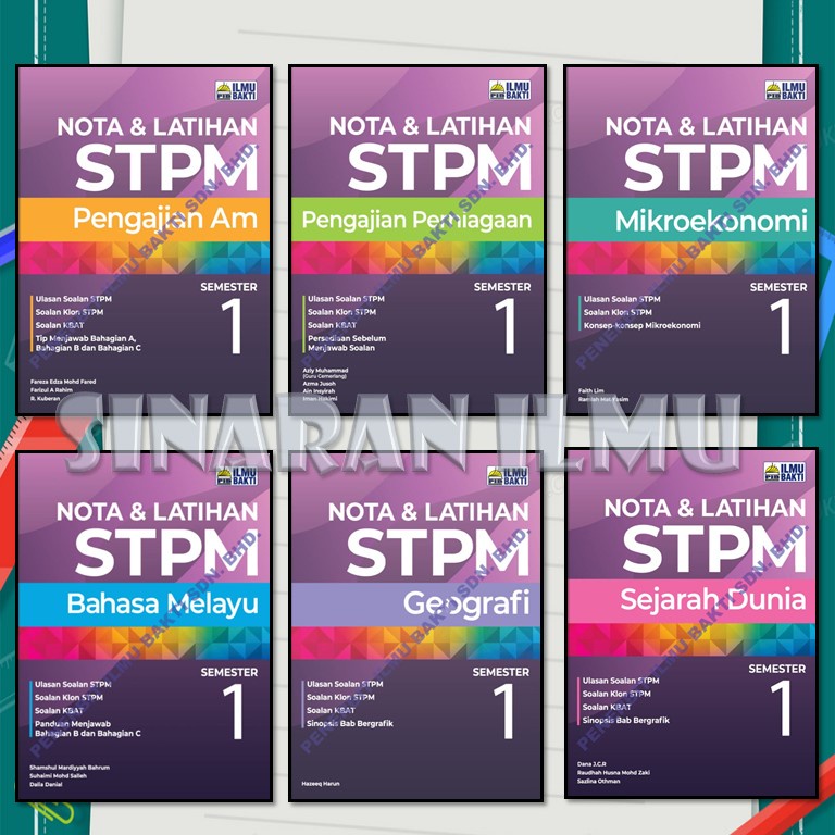 Si Nota And Latihan Stpm Semester 1 2022 Penerbit Ilmu Bakti Sejarah