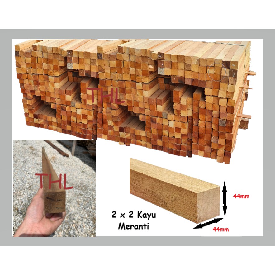 44MM x 44MM Kayu Balau 2 X 2 Balau Timber / Hardwood.CUSTOM SIZE feet ...