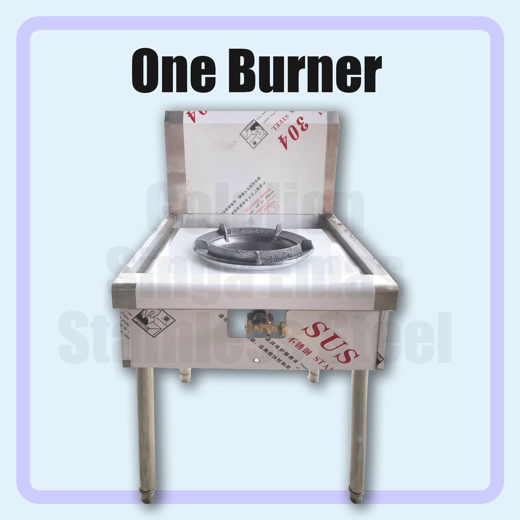 Stainless Steel 1 One Burner Food Court Burner Periuk Gas Stove Kwali ...