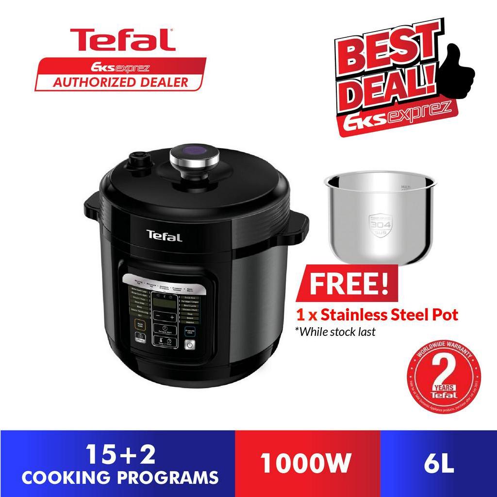 Tefal CY601D Home Chef Smart Multicooker (6L) CY601D65 Pressure Cooker ...
