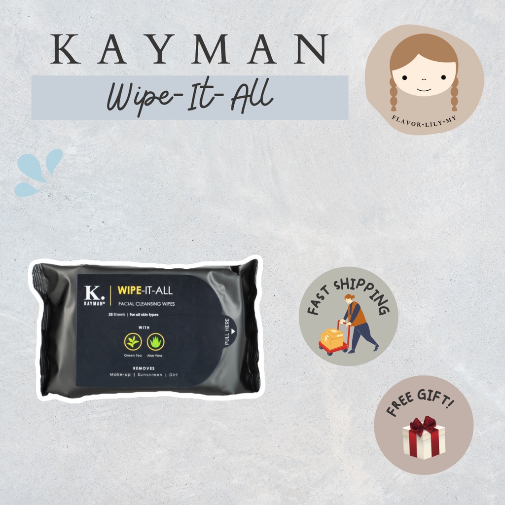 [READY TO SHIP] KAYMAN Wipe-It-All Facial Cleansing Wipes 🦋 | Shopee ...