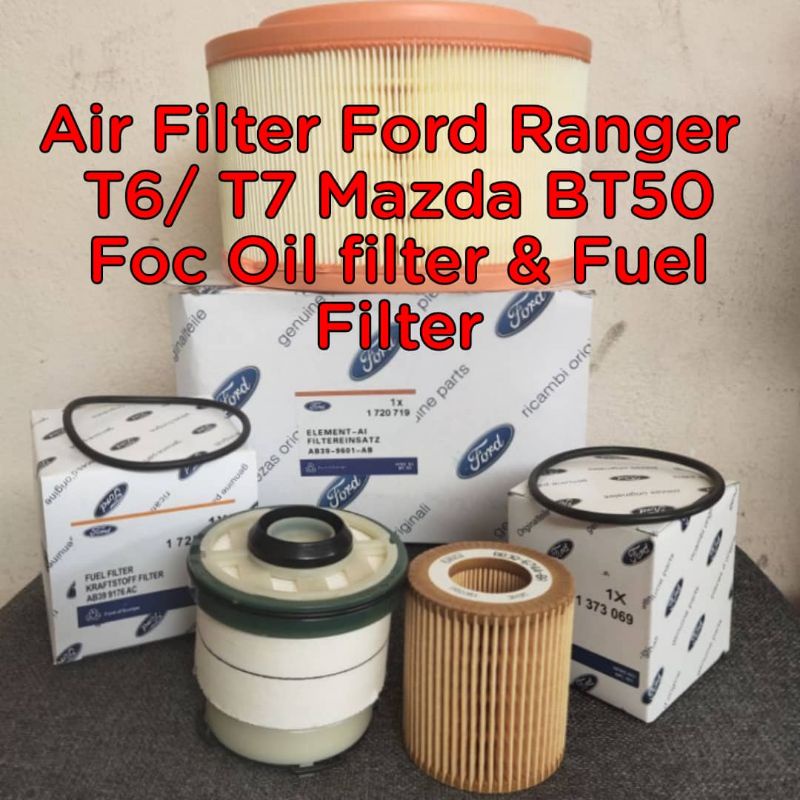 Ford Ranger T6/ T7 Mazda BT50 Air Filter & Oil Filter & Fuel Filter ...