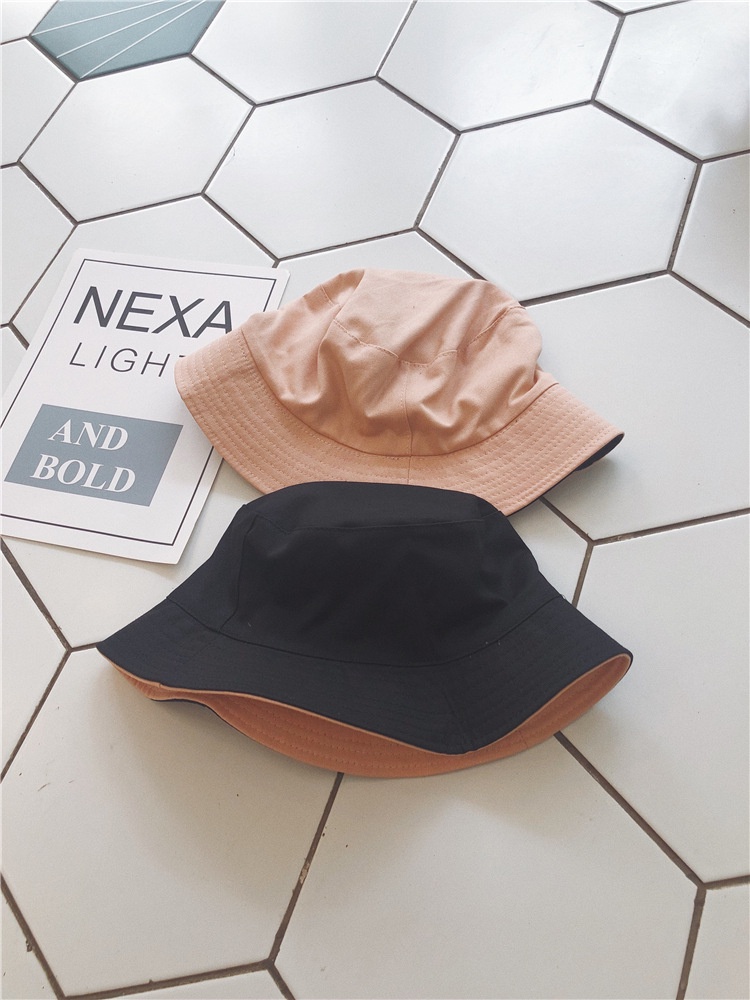 Double Sided Flipped Cap Bucket Hat Unisex Women Men Fashion Bob Caps ...