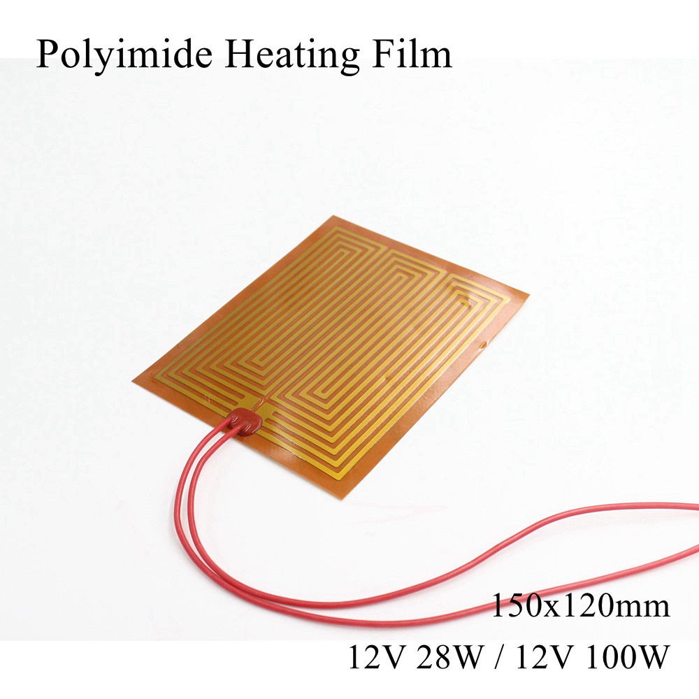 5V 12V 24V PI Heating Film Plate Polyimide Heating Electric Heated ...