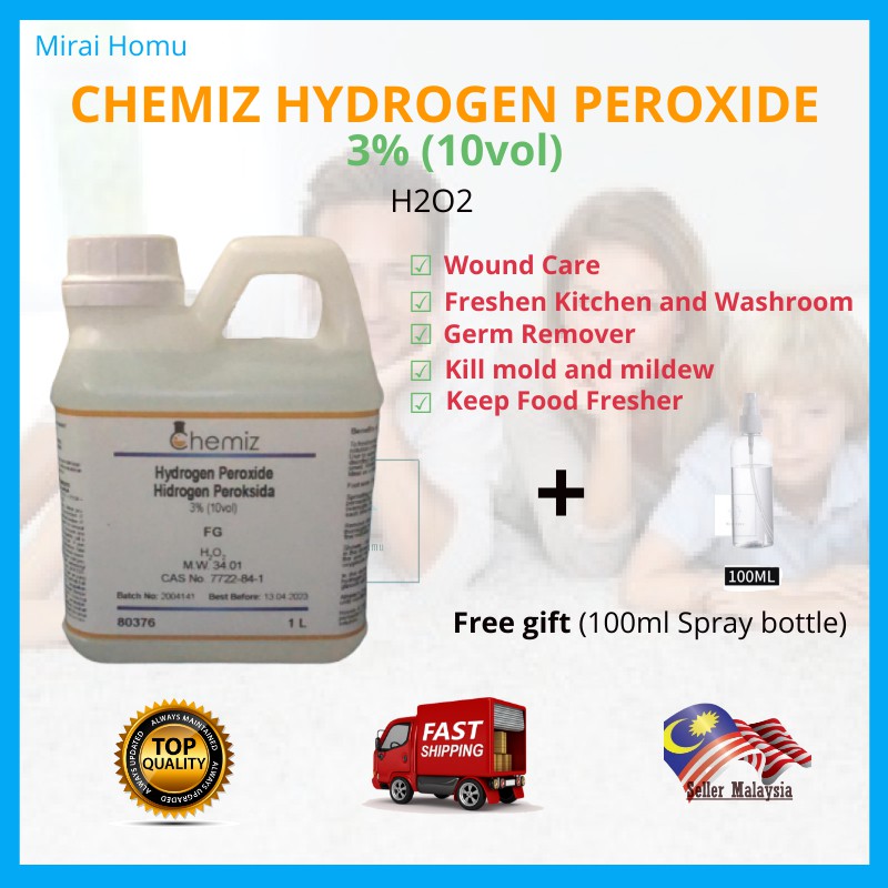Hydrogen Peroxide 3% 1 L Food Grade 【Ready Stock】 | Shopee Malaysia