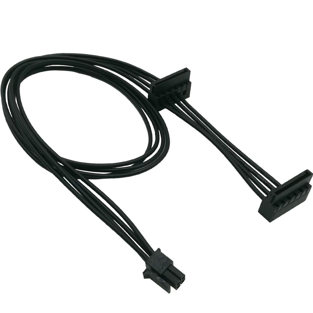 ATX Mini 4 Pin 4pin to 1x / 2X / 3x Right-Angle 15Pin SATA HDD SSD ...